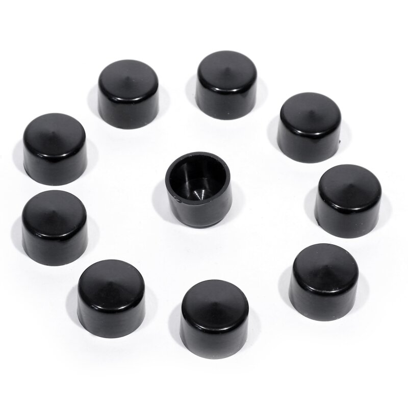 1/4" black bolt covers 10-piece set, 5,95